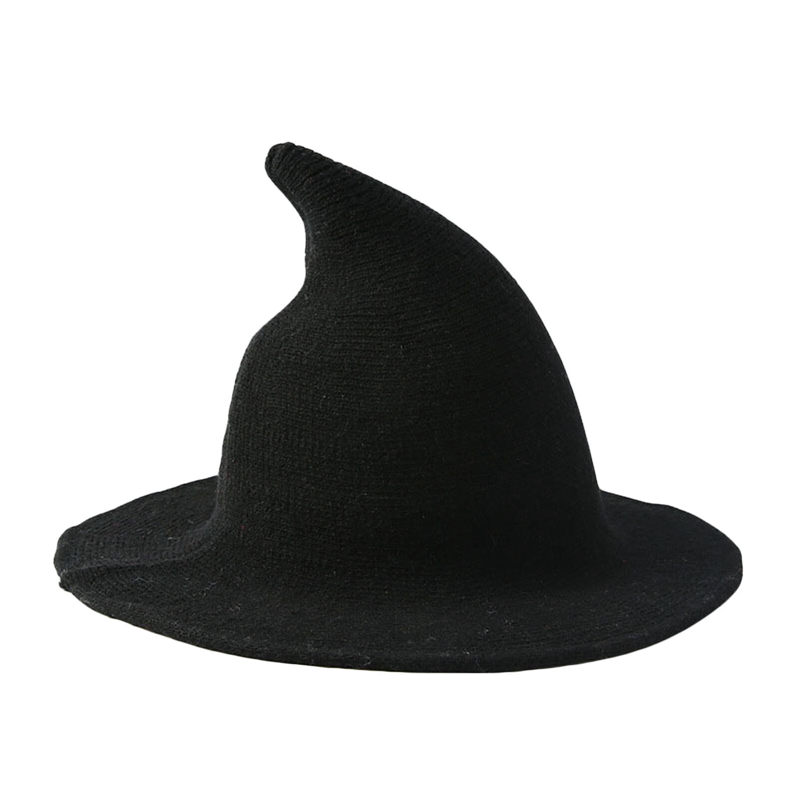 Spencer Black Steeple Wool Big Brimmed Pointed Witch Hat Halloween ...