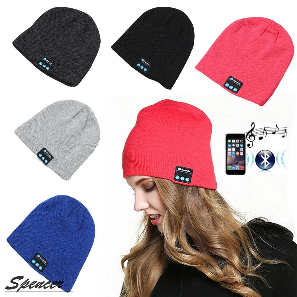 Spencer Bluetooth Music Beanie Wireless Bluetooth 4.2 Knit Hat with 2 ...