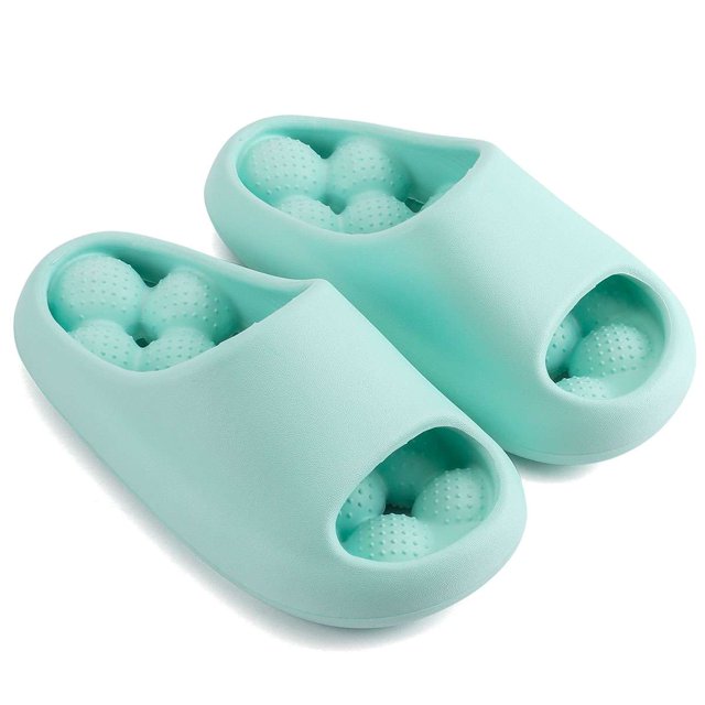 Spencer Bubbles Non Slip Slides Massage Slippers for Women Men, Soft ...