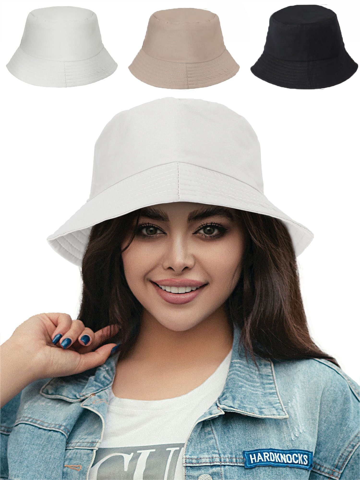 Spencer Bucket Hats for Women Sun Beach Hat Girls Wide Brim Summer ...