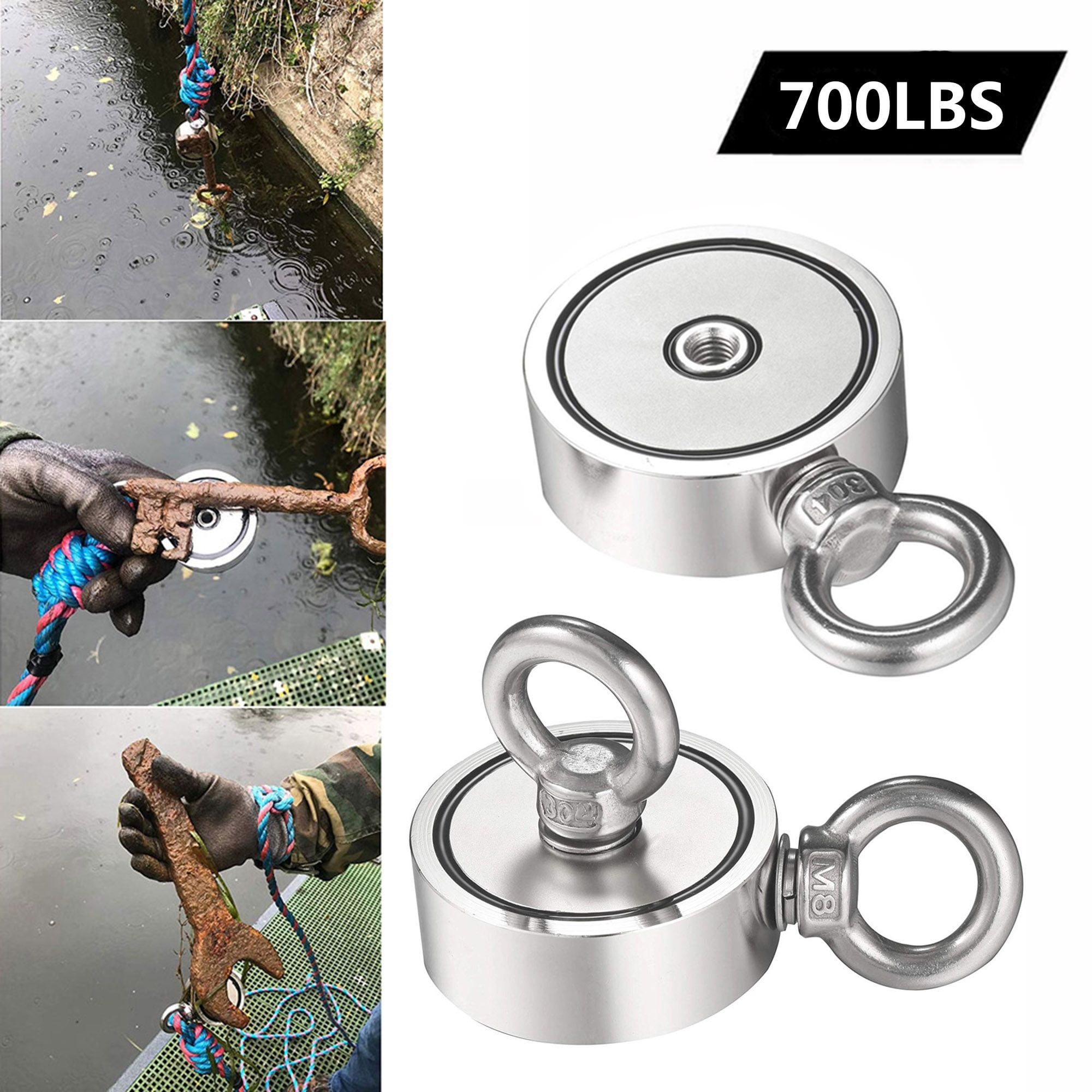 Spencer Double Sided Neodymium Fishing Magnet Upto 700 LBS Pulling ...