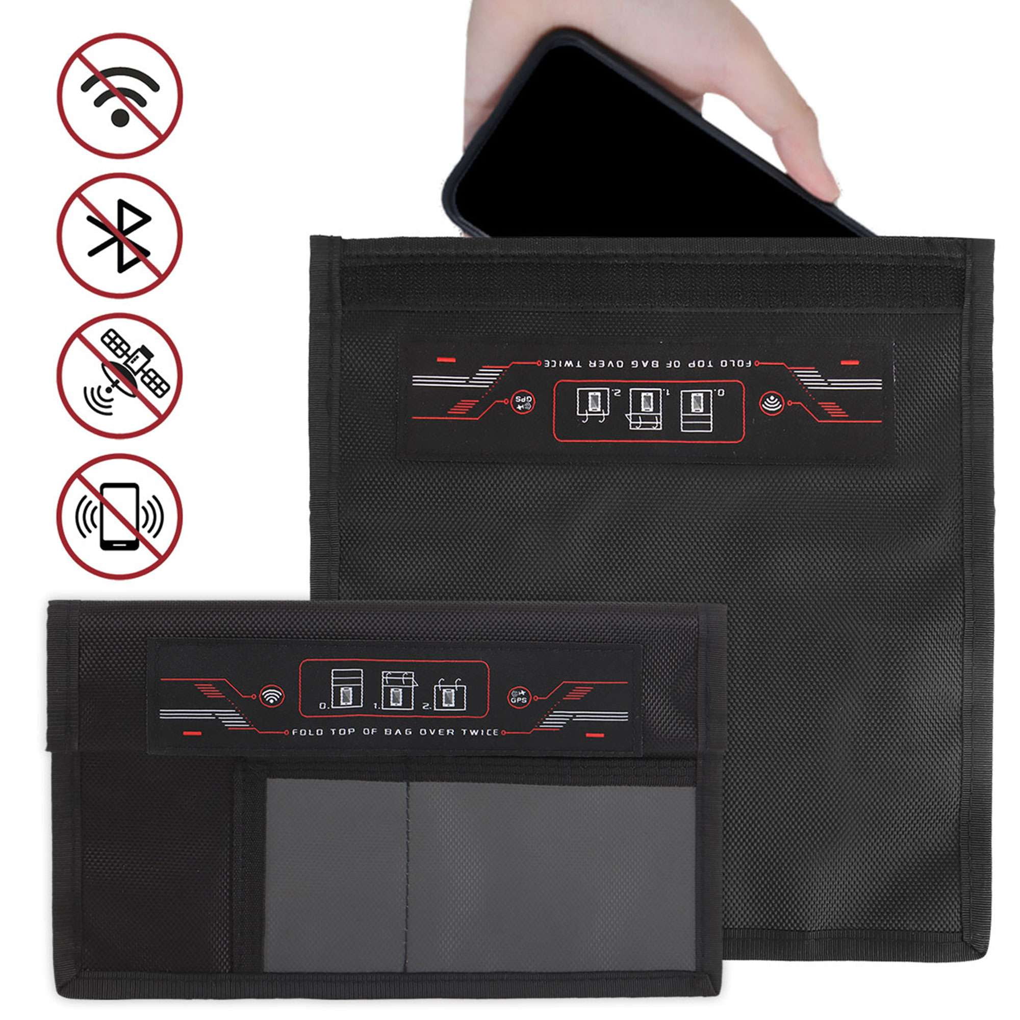 Spencer Faraday Bag for Phones Tablet & Key Fobs, RFID Signal Blocking ...