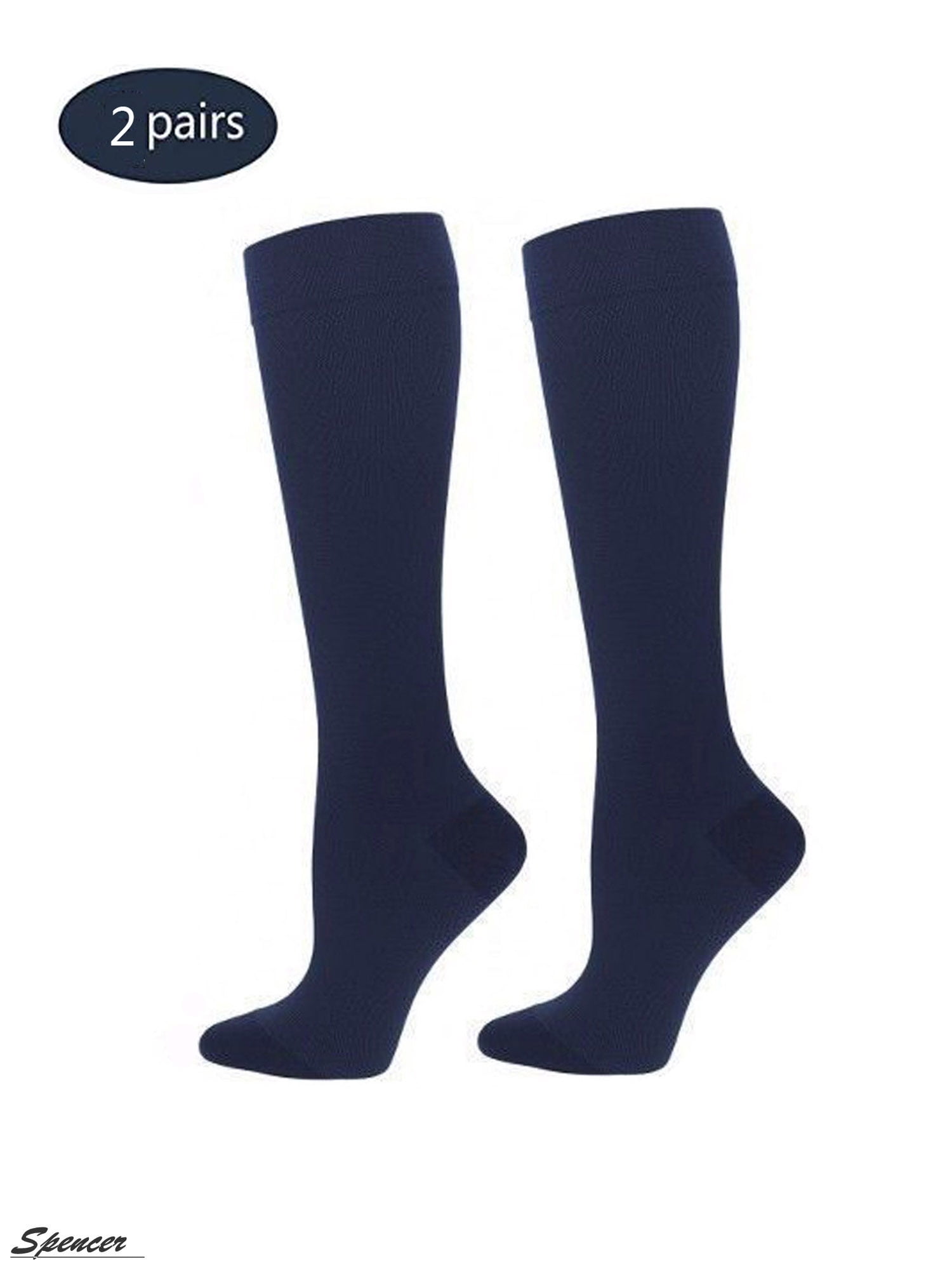 Spencer XL 2 Pairs Knee High Compression Socks 10-20mmHg for Running ...