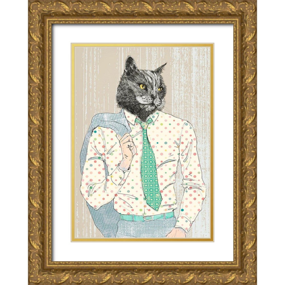 Spencer, Matt 11x14 Gold Ornate Wood Framed with Double Matting Museum ...