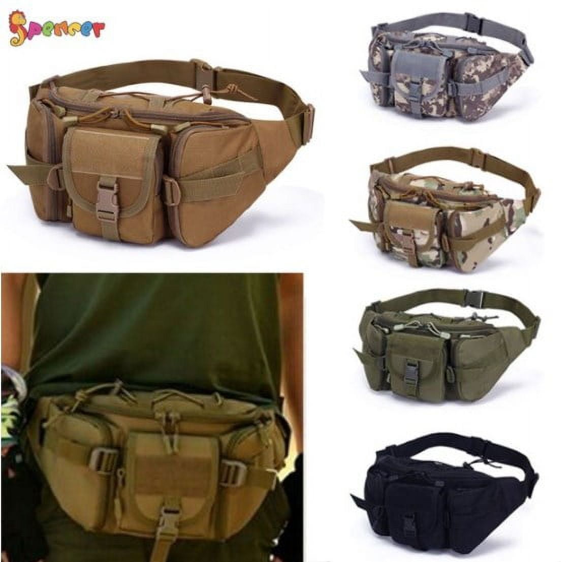 Spencer Men's Fanny Pack Nylon Bumbag Waist Bag Multi-pockets Hip Belt ...