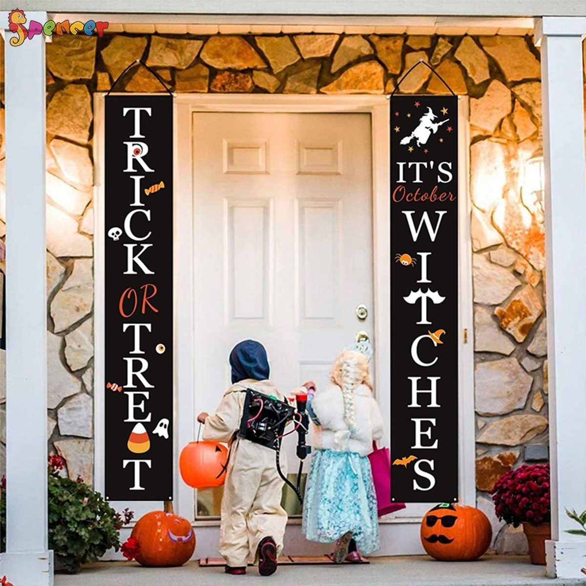 Spencer Outdoor Halloween Decorations - Trick or Treat & It's October ...
