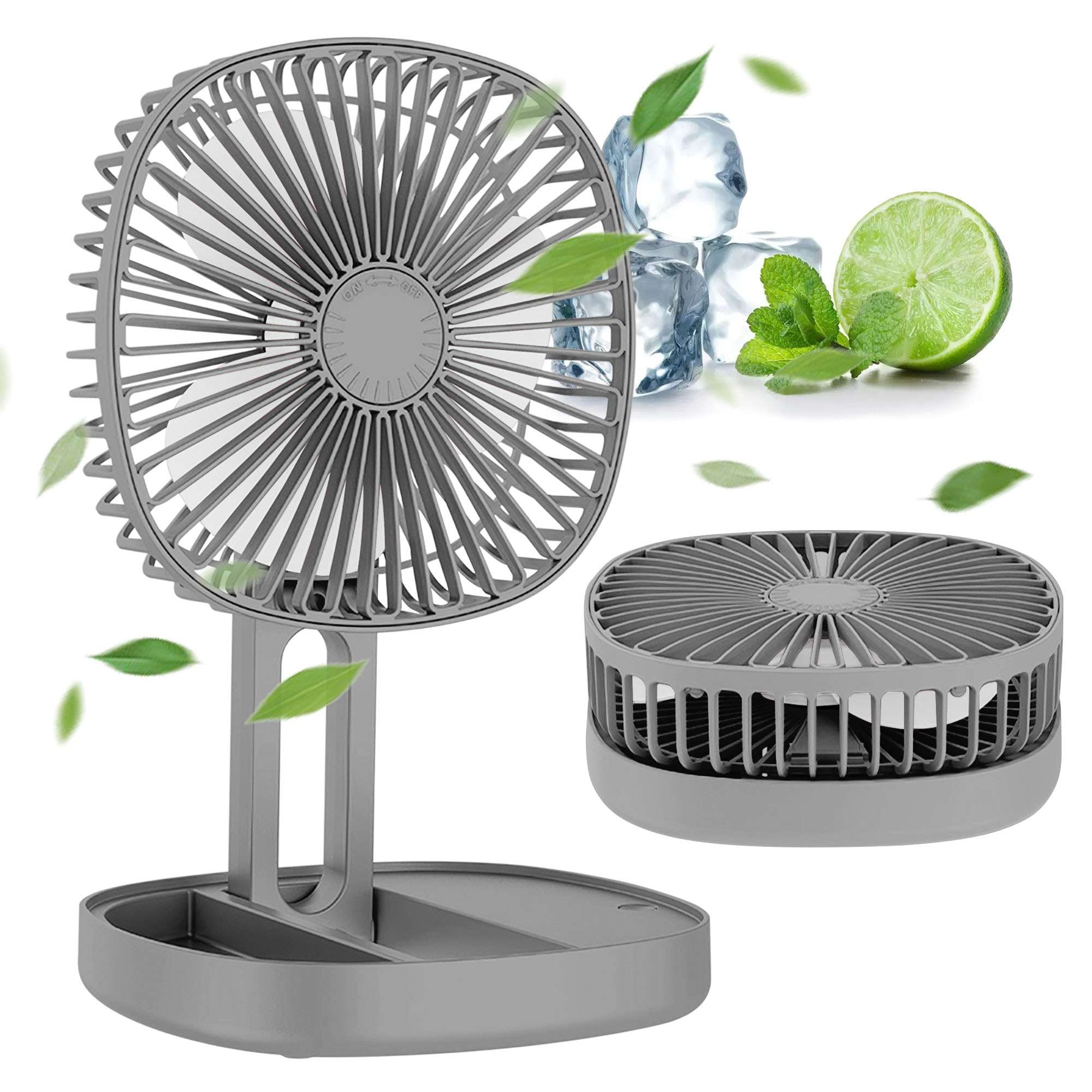 Spencer Portable Travel Fan Folding Desk Fan Rechargeable Battery ...