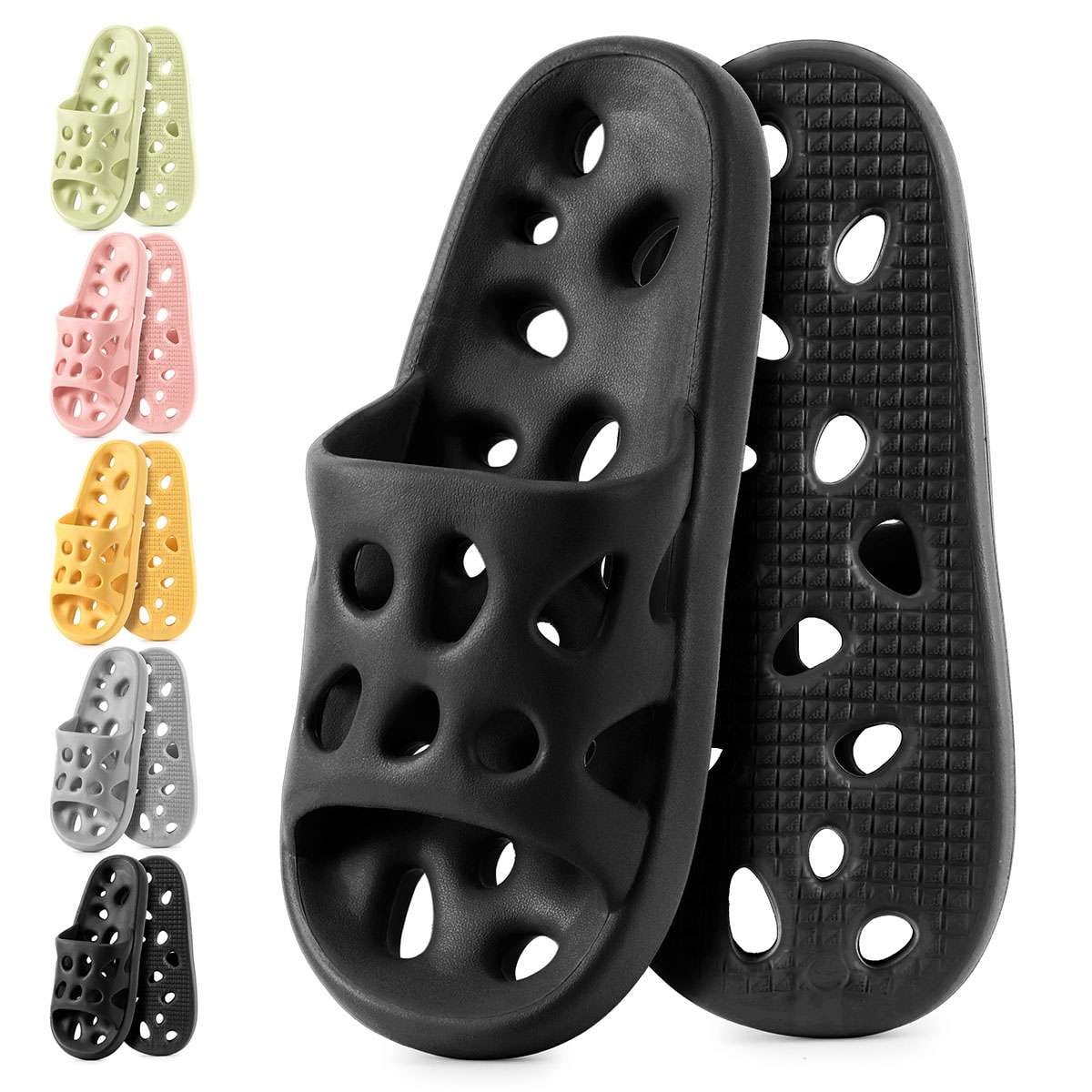 Spencer Shower Shoes for Women Men, Quick Drying Non Slip Bath Slippers ...