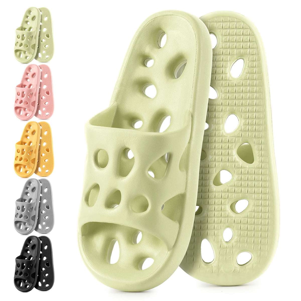 Spencer Shower Shoes for Women Men, Quick Drying Non Slip Bath Slippers ...