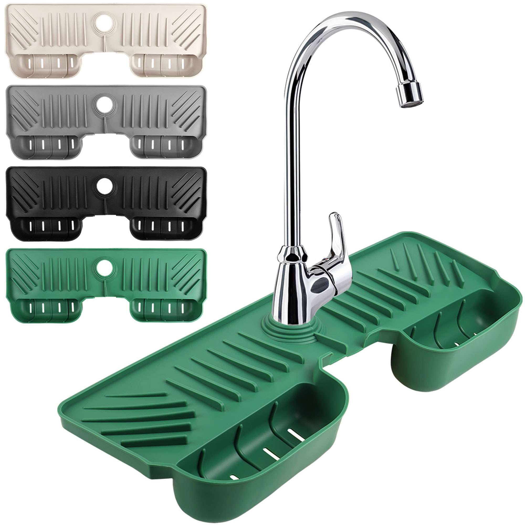 Spencer Silicone Faucet Splash Guard Mat, Faucet Water Catcher Mat ...