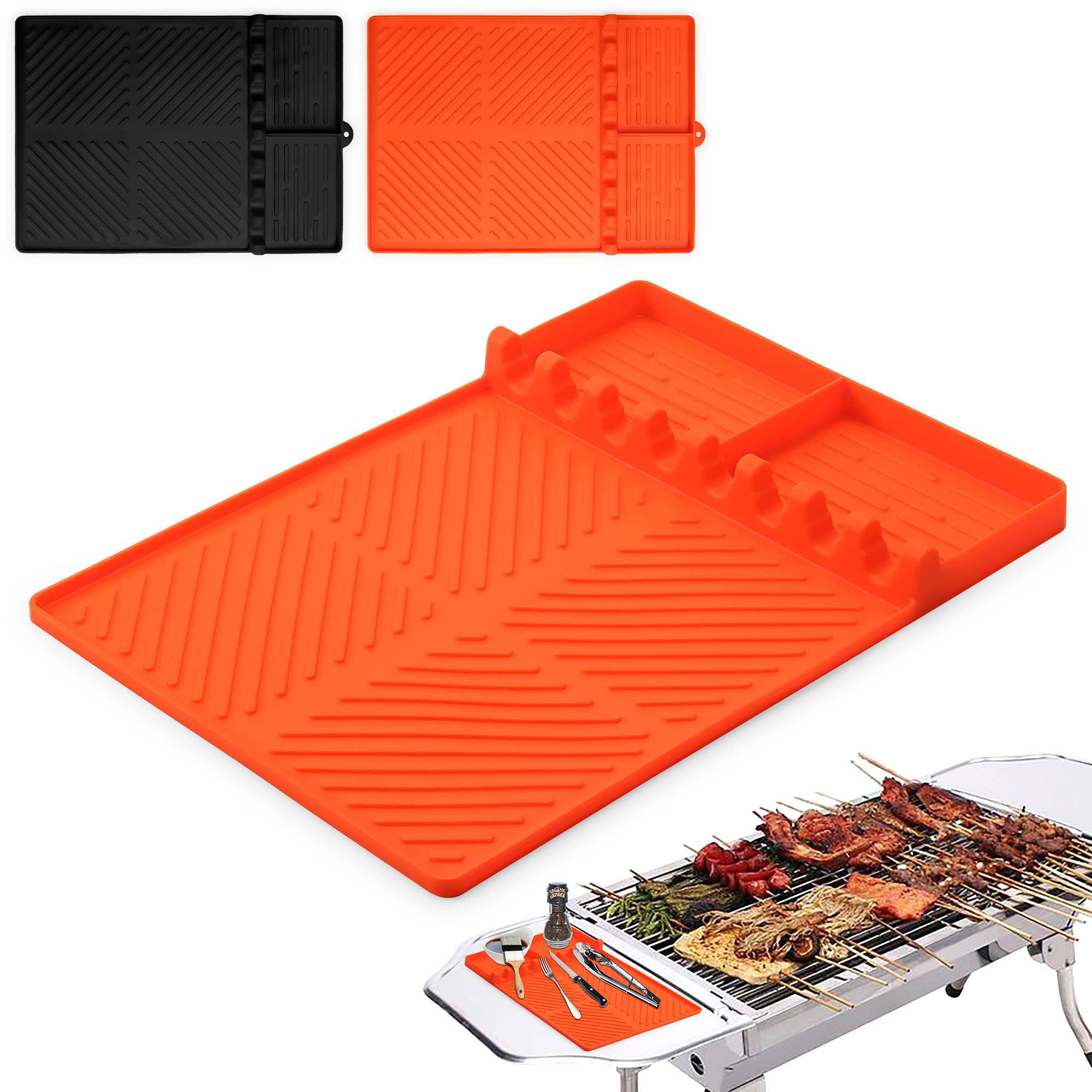 Spencer Silicone Grill Mat Compatible with Blackstone, Griddle Tools ...