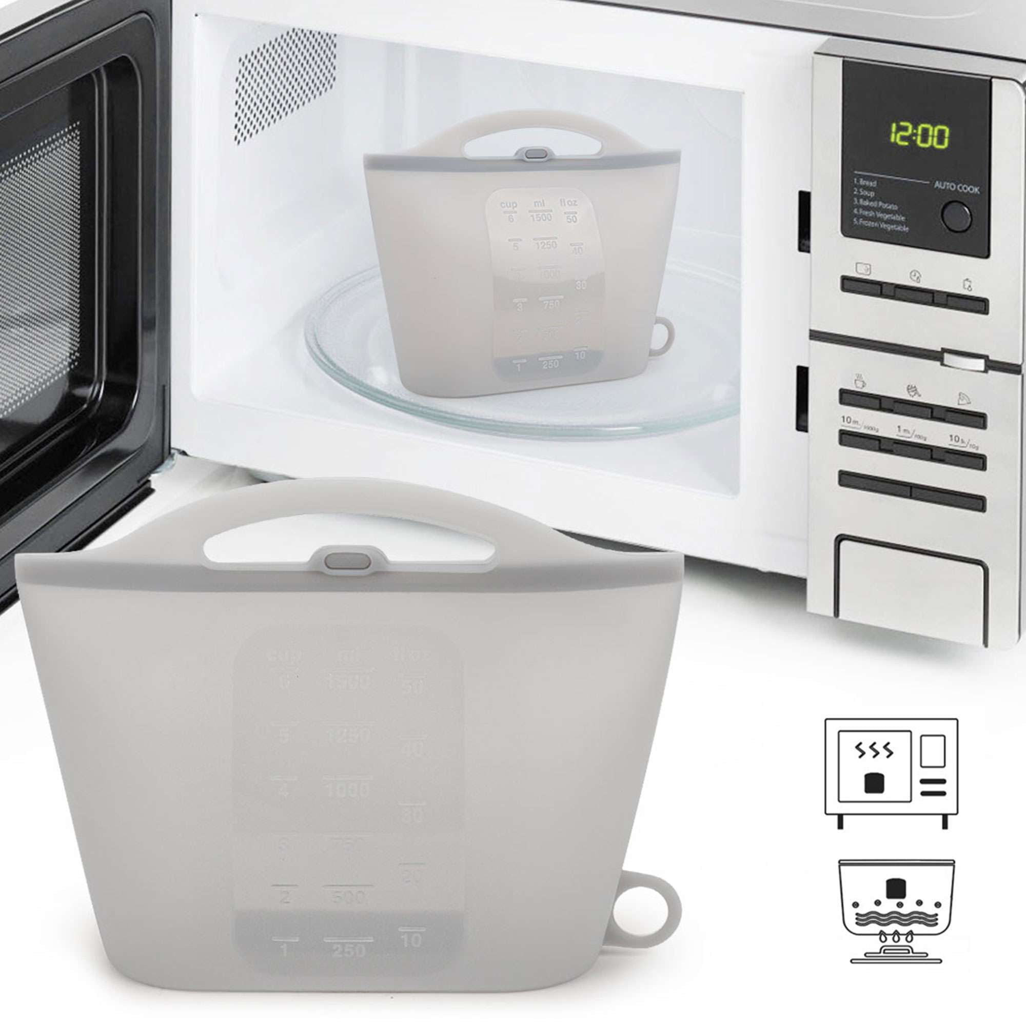 Spencer Silicone Microwave Steam Sterilizer Bags, Reusable Silicone ...