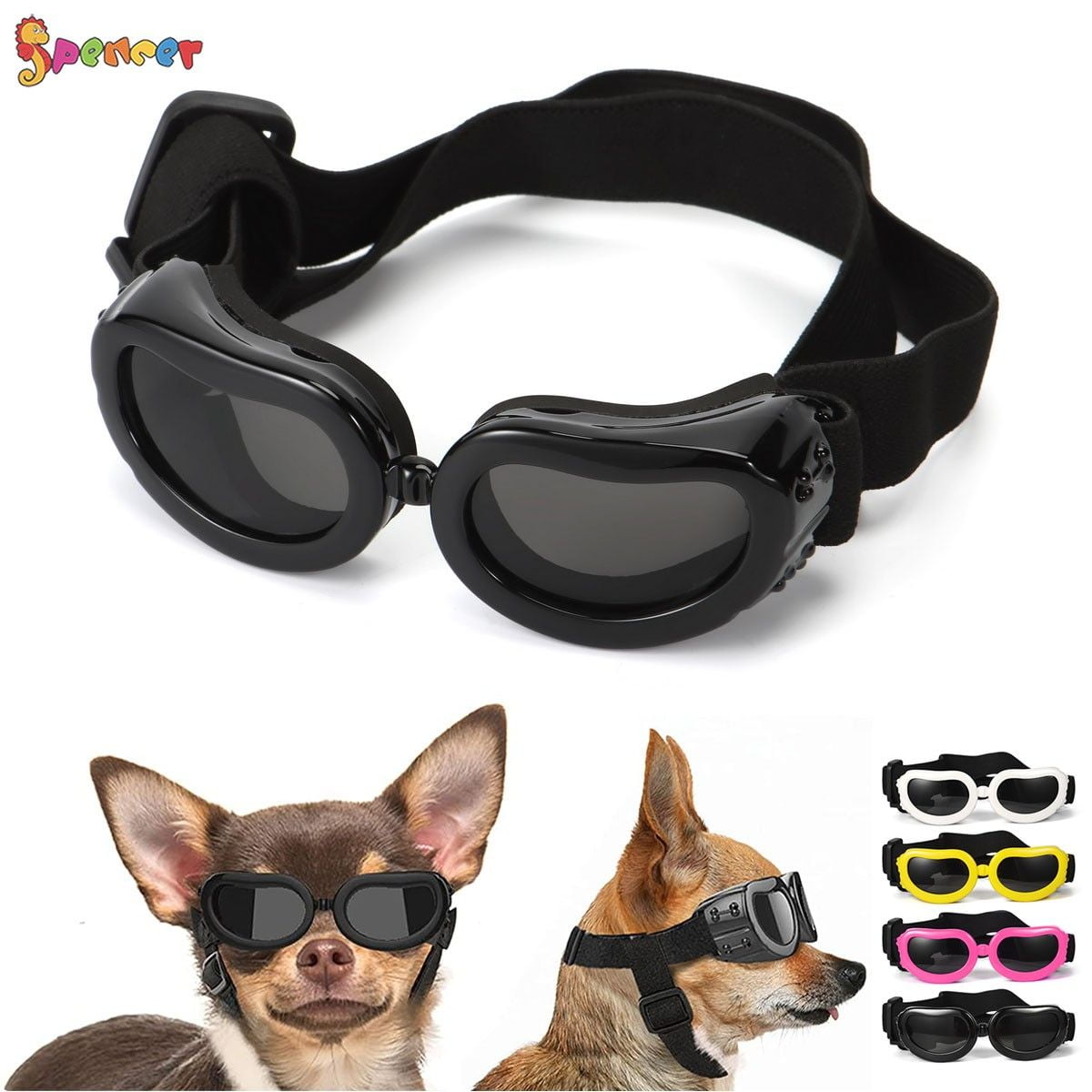 Spencer Small Dog Goggles UV Protection Doggy Sunglasses Windproof Anti ...