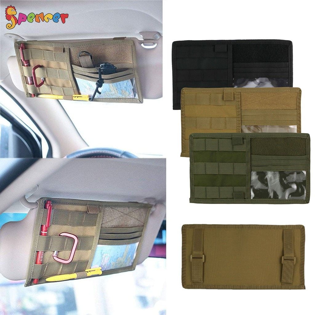 Spencer Tactical Molle Vehicle Sun Visor Panel Car Organizer Holder ...