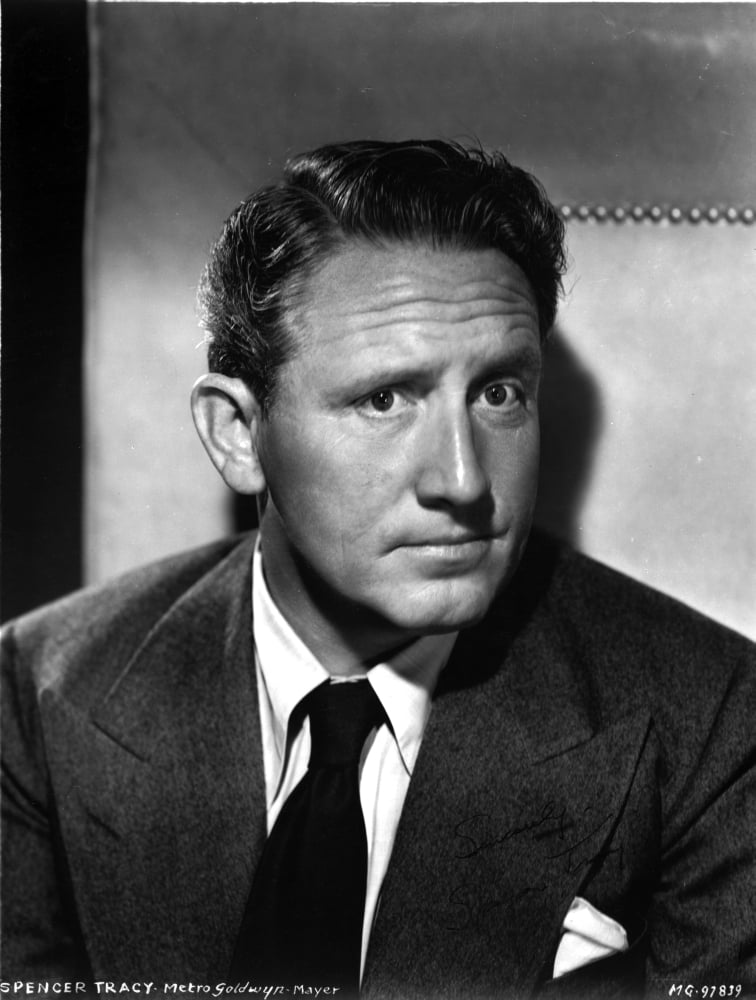 Spencer Tracy Cast Member Posed in Black and White Portrait wearing ...