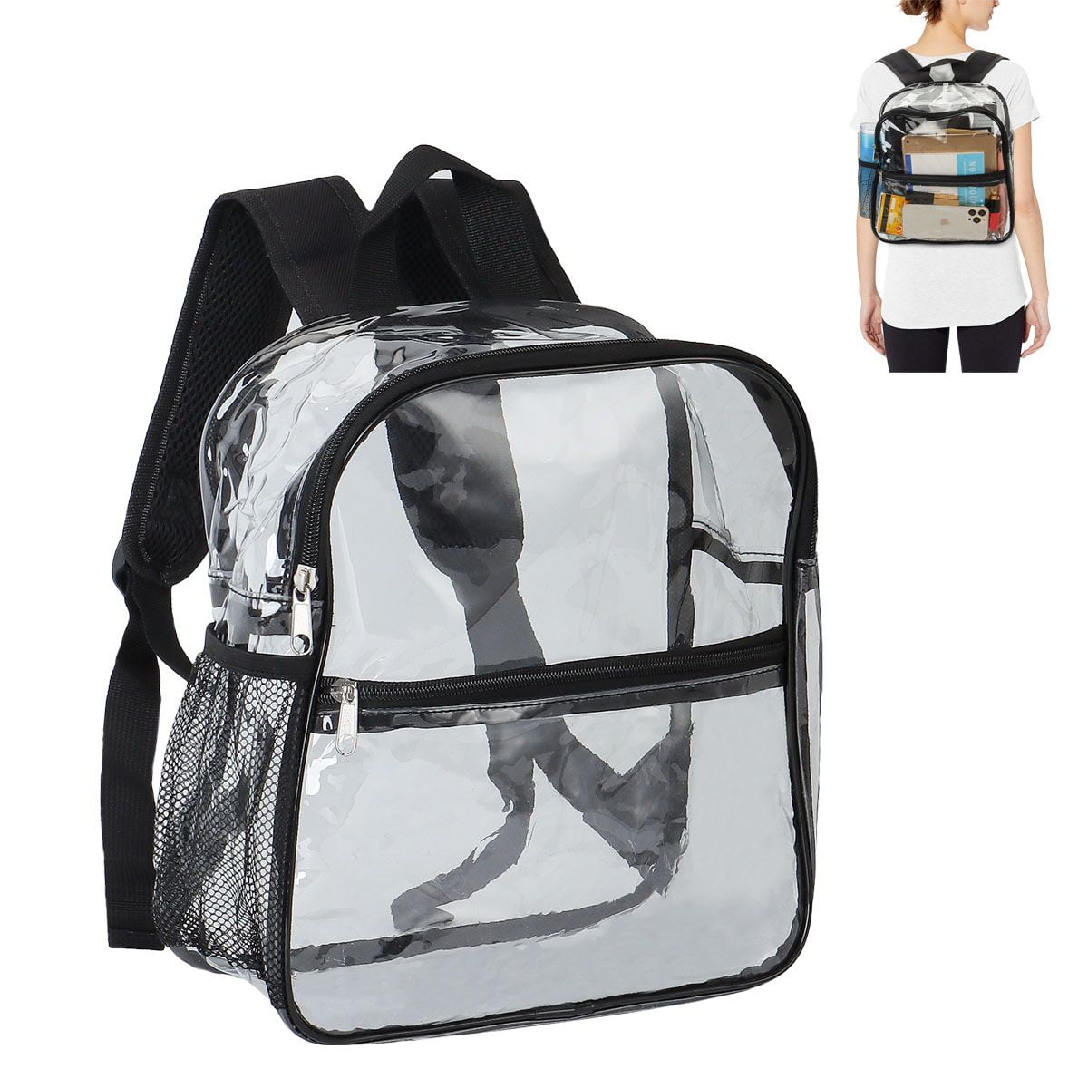 Spencer Waterproof Clear Backpack See Through Backpack Unisex ...