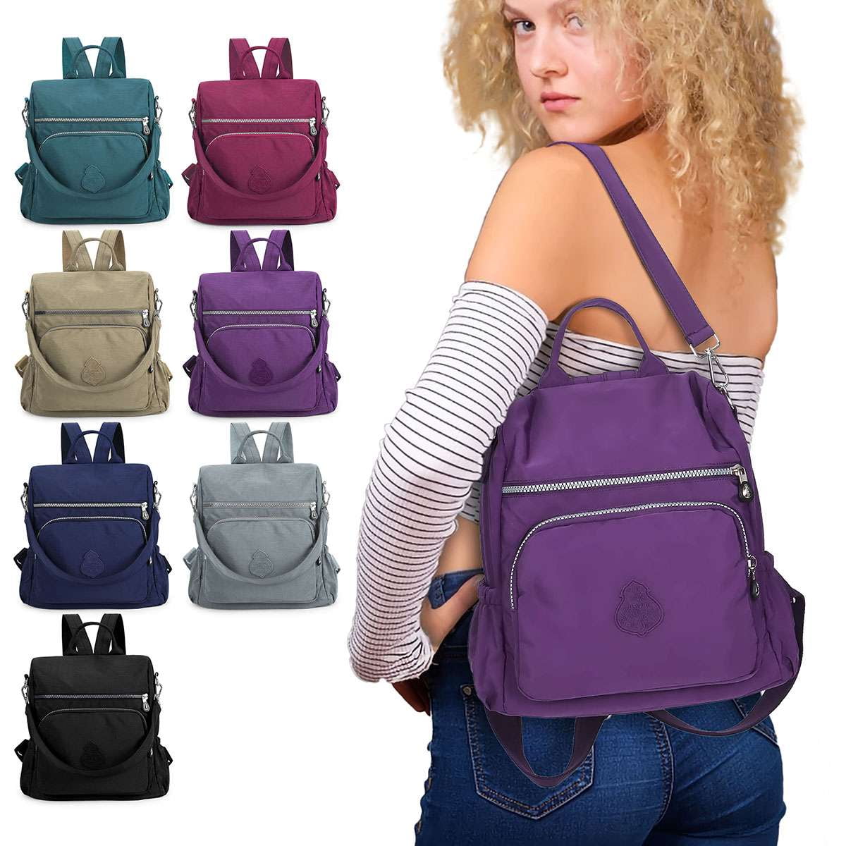 Spencer Women Backpack Purse Anti-theft Travel Backpack Ladies Shoulder ...