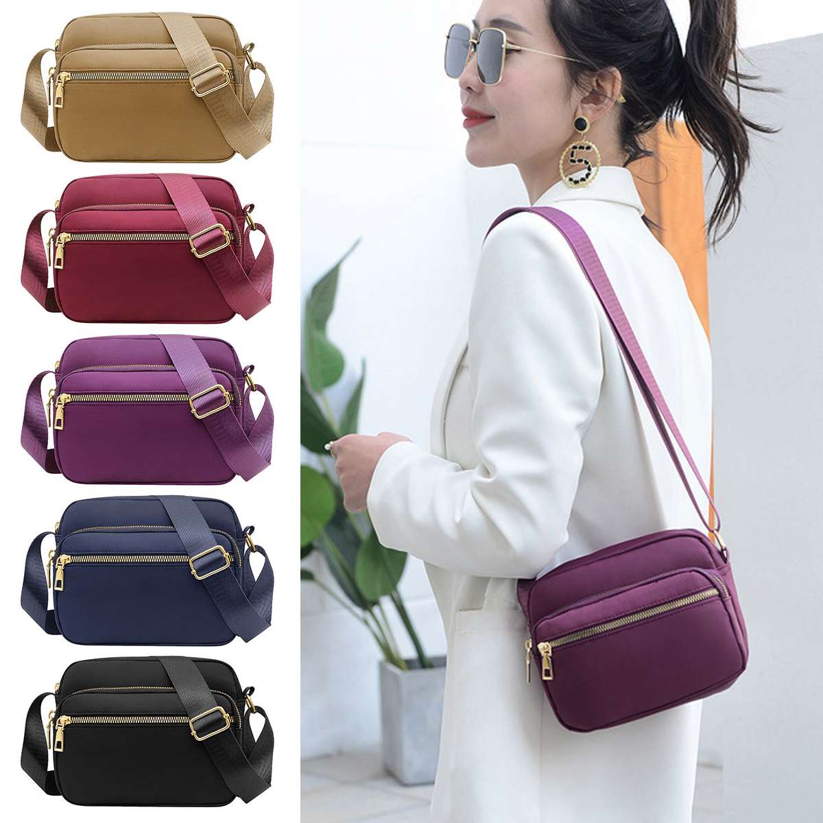 Vbiger Women Shoulder Bags Messenger Handbags Multi Pocket Waterproof ...