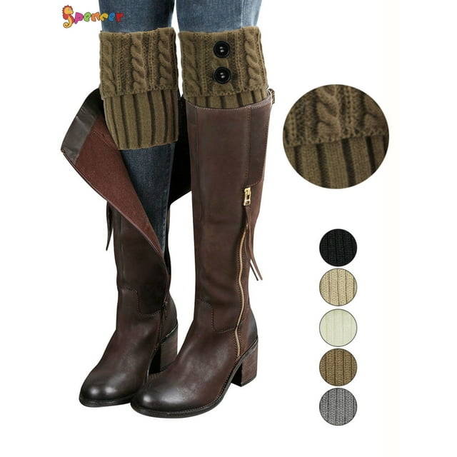 Spencer Women Short Boot Socks Winter Crochet Knitted Boot Cuffs Socks ...