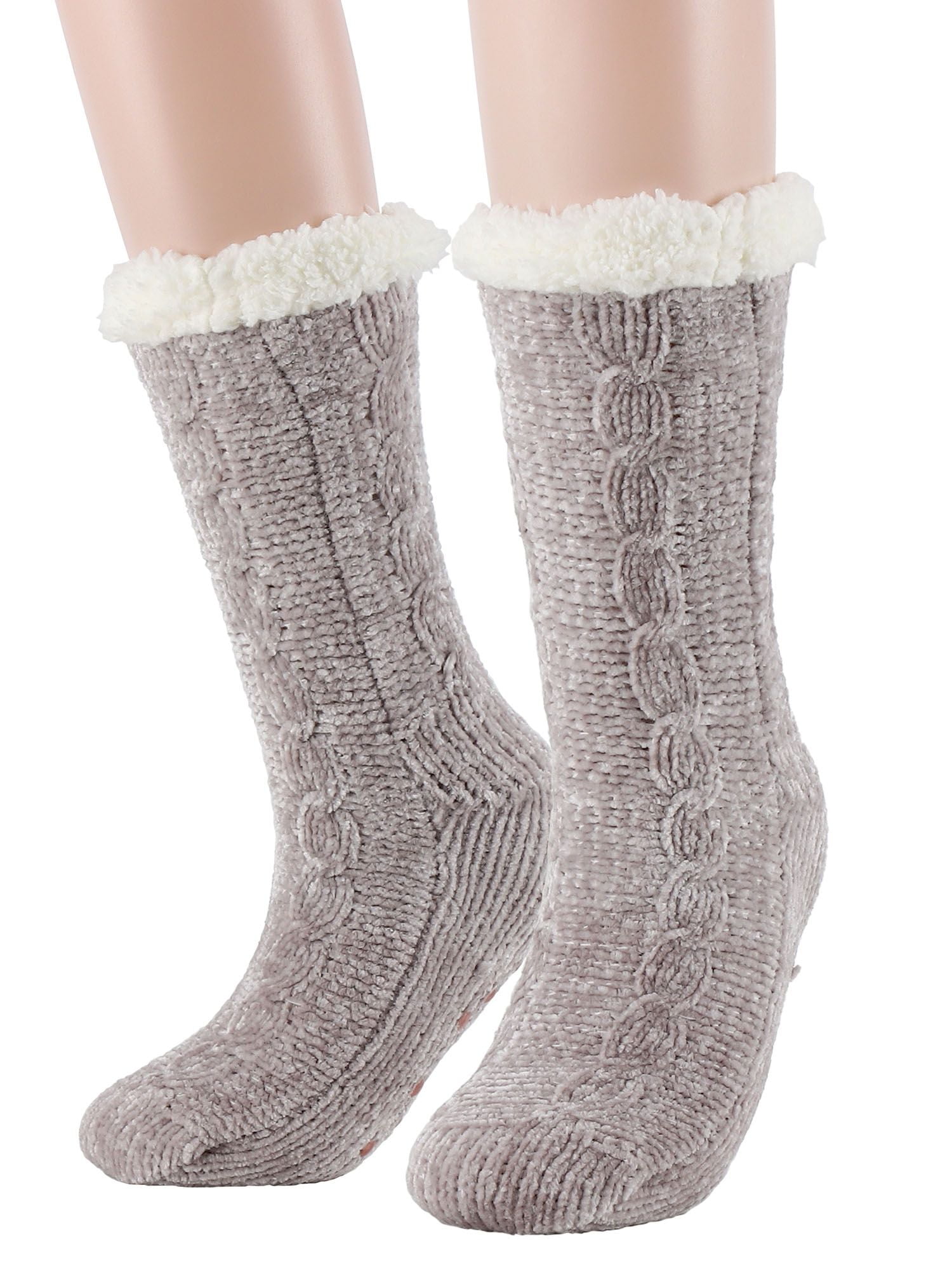 Spencer Women Slipper Socks Winter Super Soft Warm Cozy Fuzzy Fleece ...