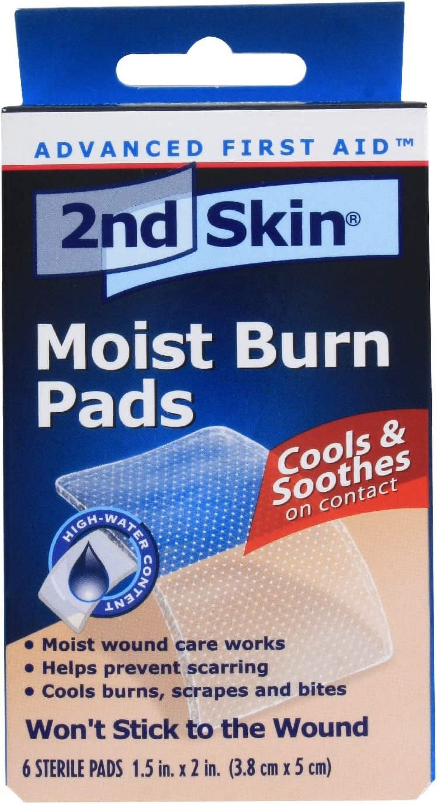 Spenco 2nd Skin Moist Burn Pads Small 1.5x2 Inches Wound Care for Burns ...