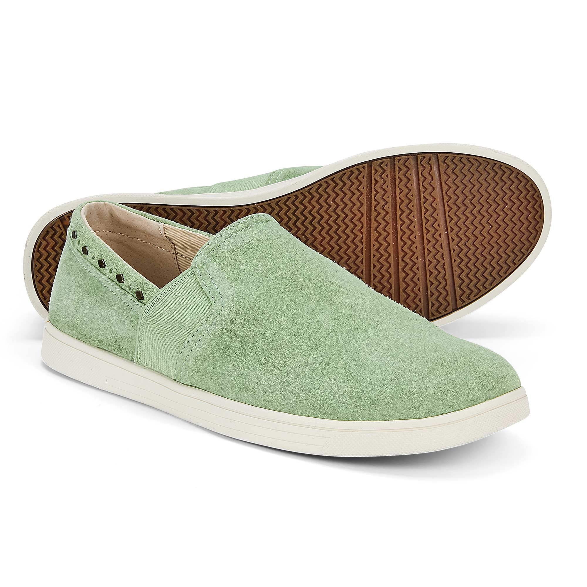Spenco Santa Barbara Shoes - Green 7.5 - SUEDE - Walmart.com
