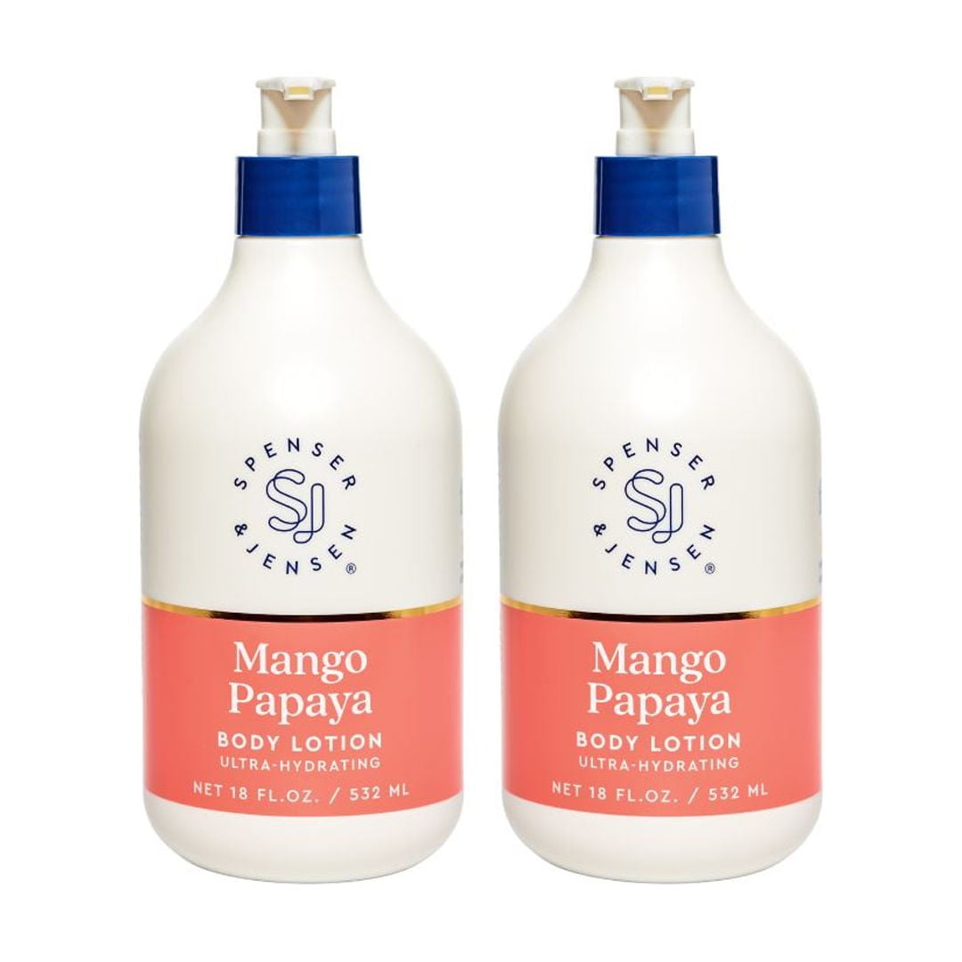 Spenser & Jensen Oil-Free Mango and Papaya Body Lotion 18 Oz, 2 Pack ...