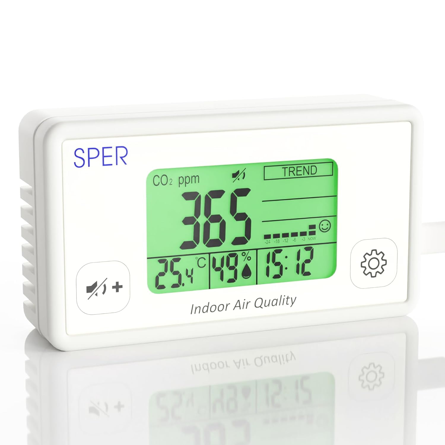 Sper Scientific Digital Indoor Air Quality Meter Monitor 800052 w/NDIR ...
