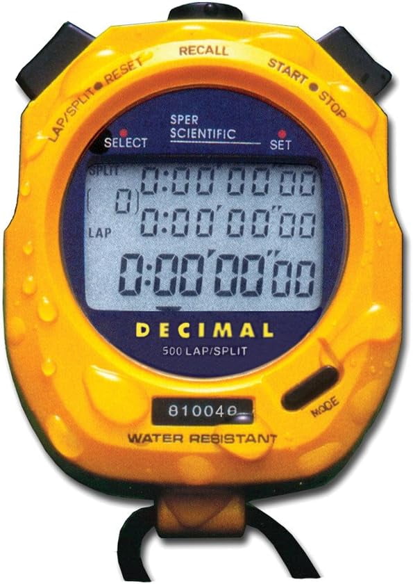 Sper Scientific Stopwatch, Decimal Display and Multi-Split Stopwatch ...