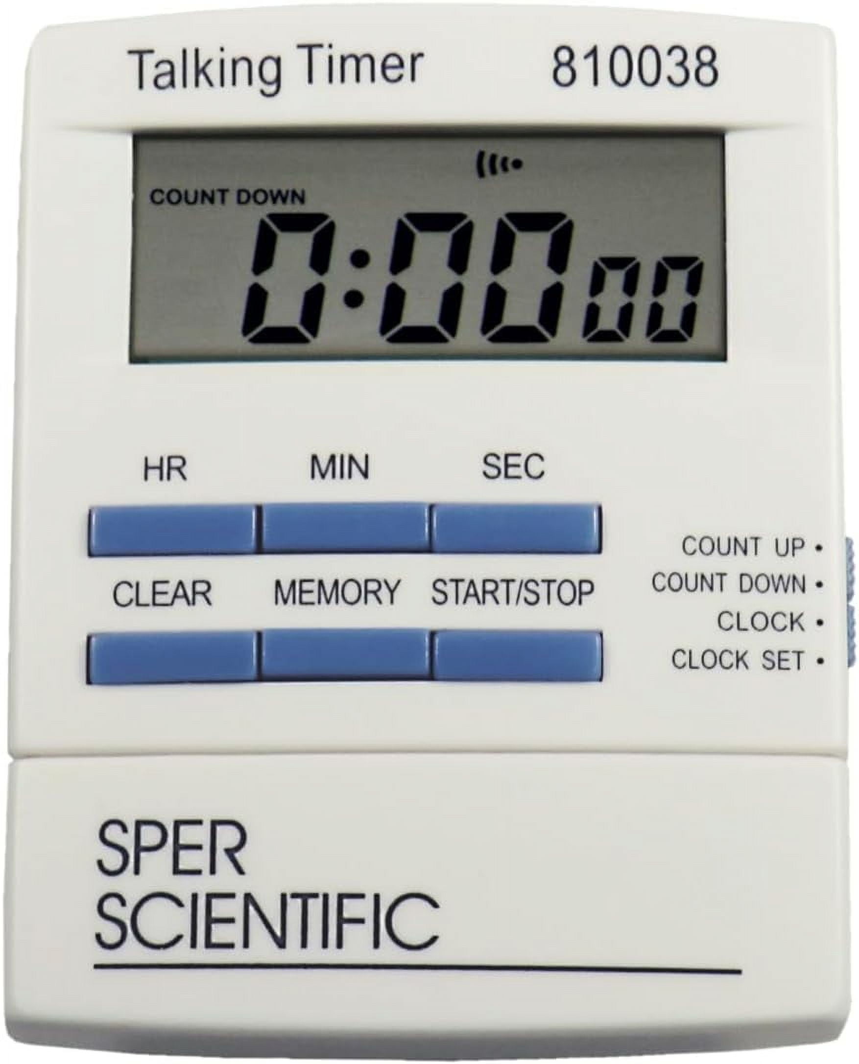 Sper Scientific Talking Timer with Audible Countdown Voice ...