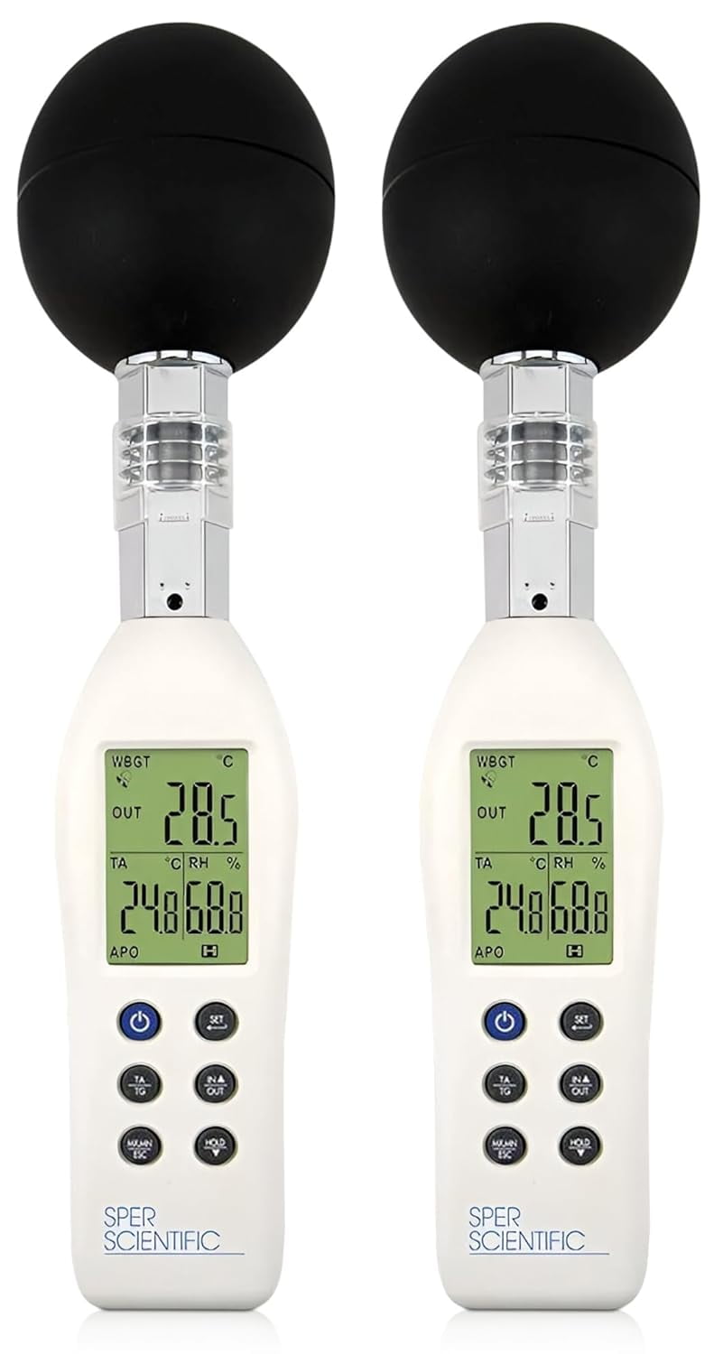 Sper Scientific Wet Bulb Globe Heat Stress Meter with Color Coded ...