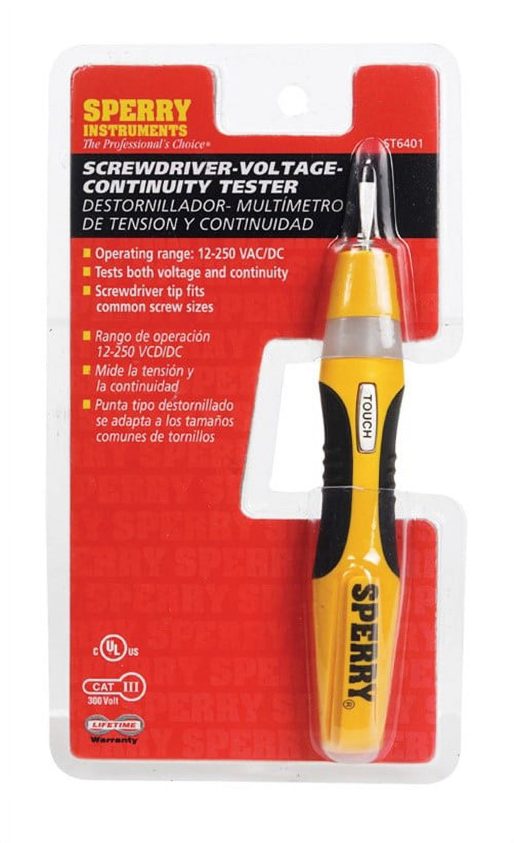 Sperry Instruments ST6401 Voltage-Continuity-Screwdriver Tester, 12-250 ...