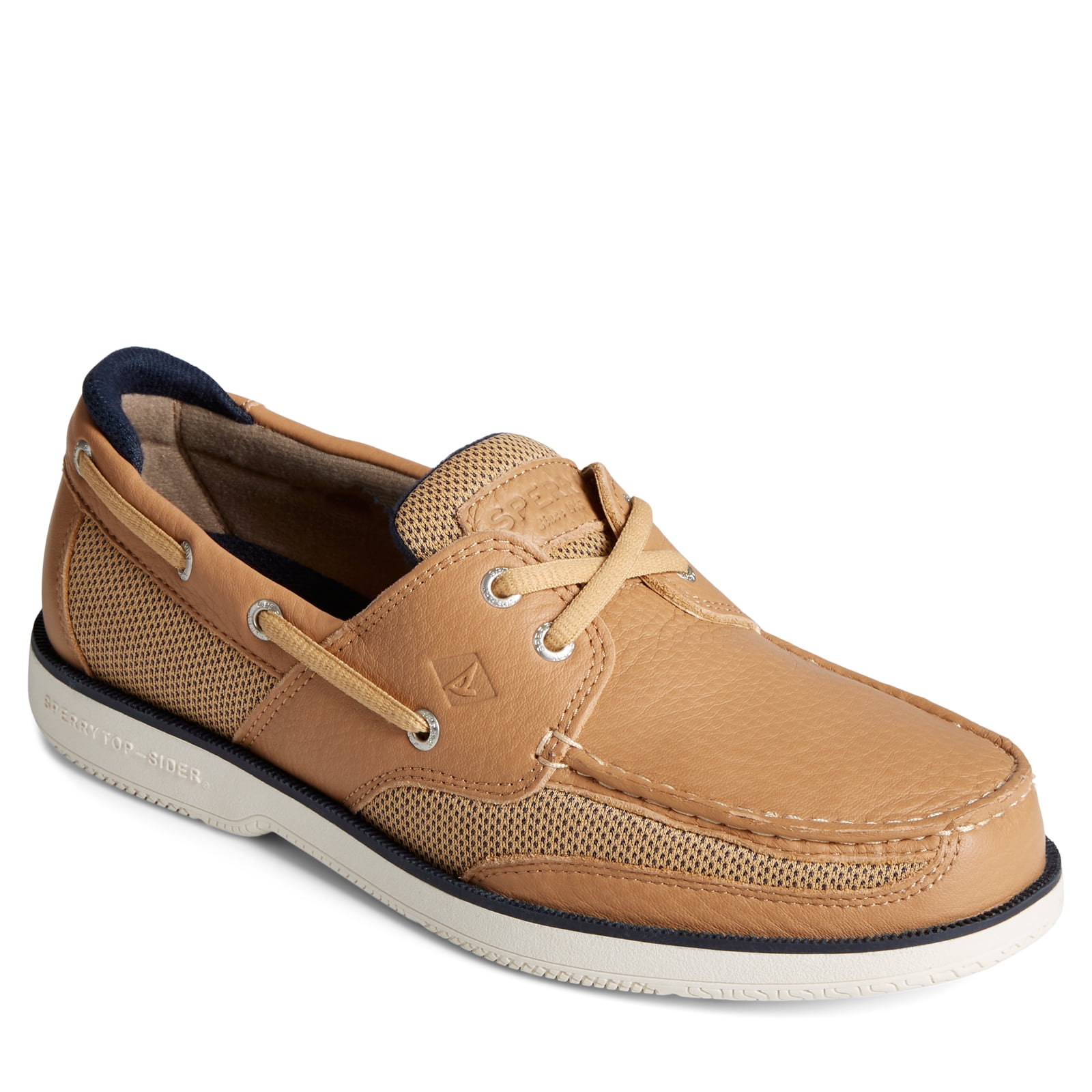 Sperry Men's, Surveyor 2 Eye Boat Shoe Tumbled TAN 15 M - Walmart.com