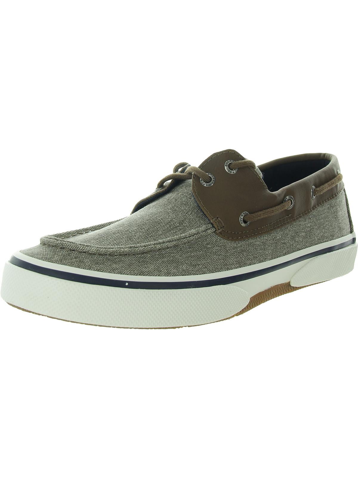 Sperry Mens Halyard 2-Eye Lace-Up Canvas Boat Shoes - Walmart.com
