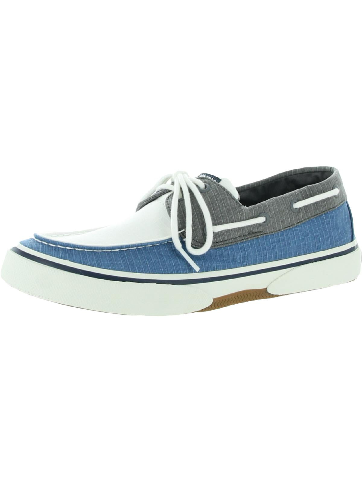 Sperry Mens Halyard Canvas Slip On Boat Shoes Blue 11 Medium (D ...