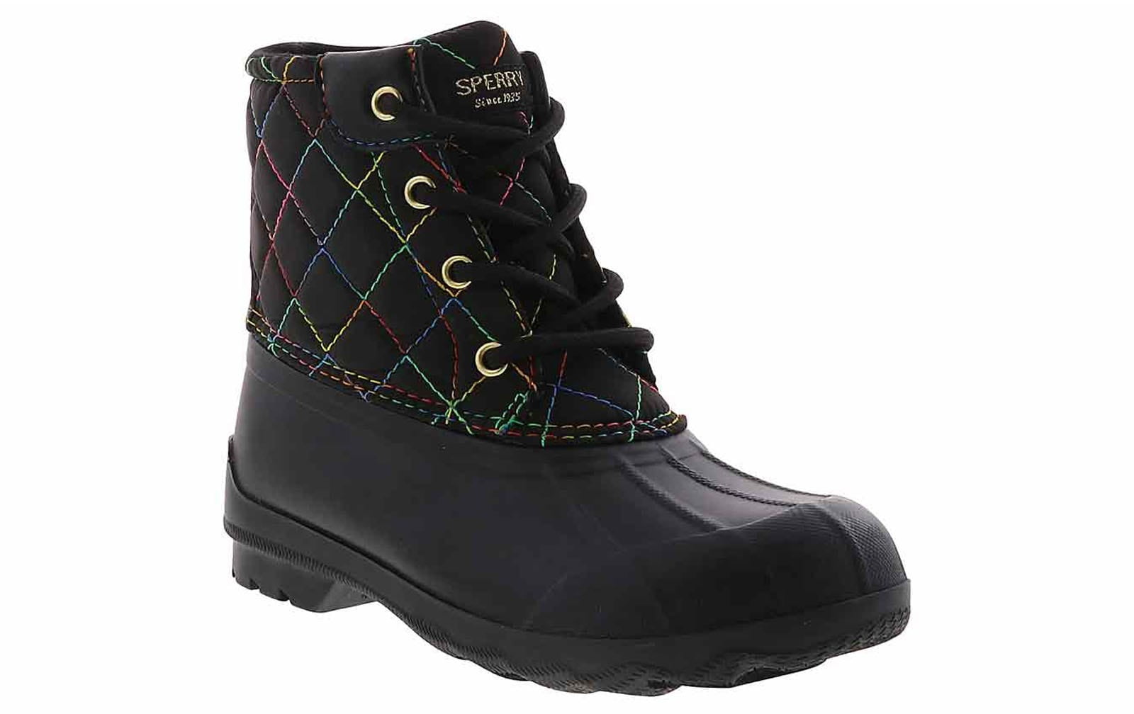 Sperry Port Rainbow Youth Girls' Weather Boot | SCK166394 Black ...