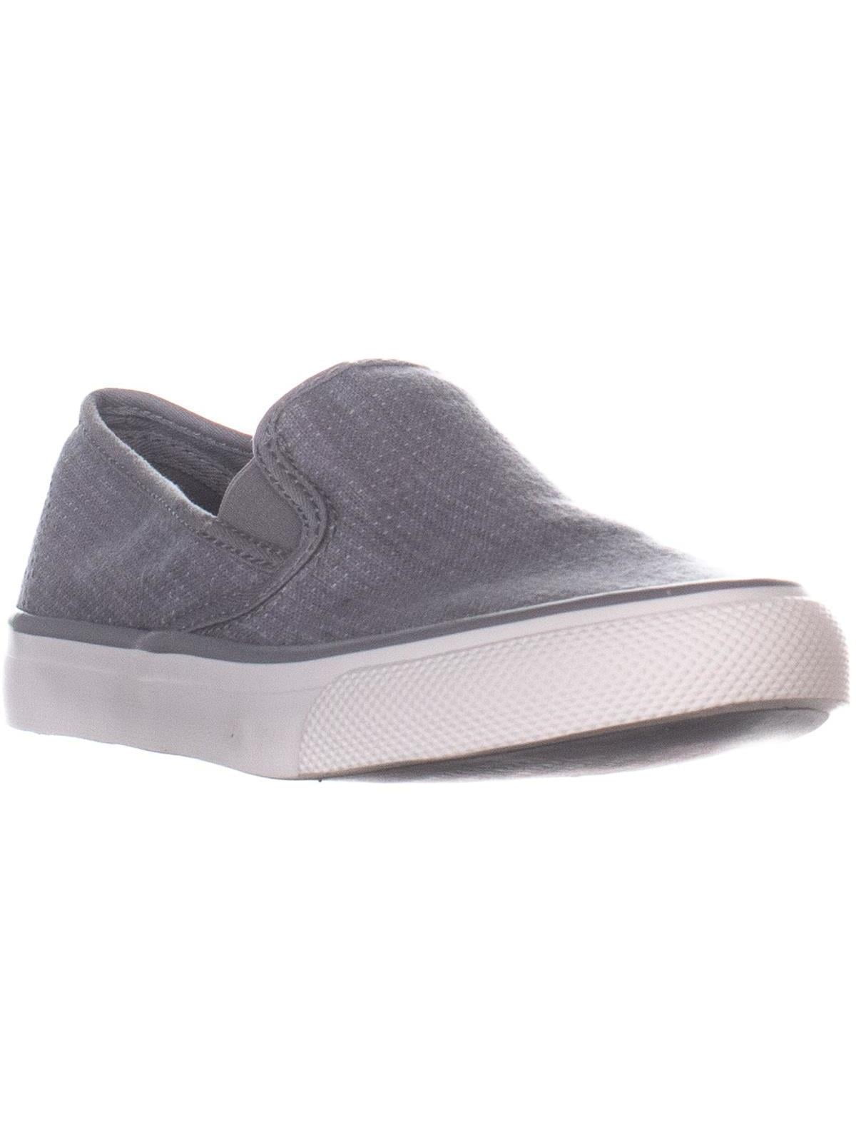 Sperry Top-Sider Women's Seaside Two-Tone Linen Sneaker, Grey/White, 6. ...