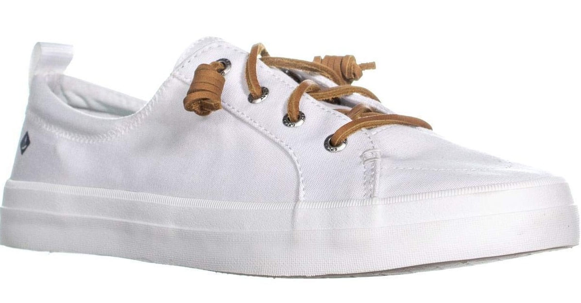 Sperry WHITE Women's Crest Vibe Canvas Sneakers, US 9.5M - Walmart.com