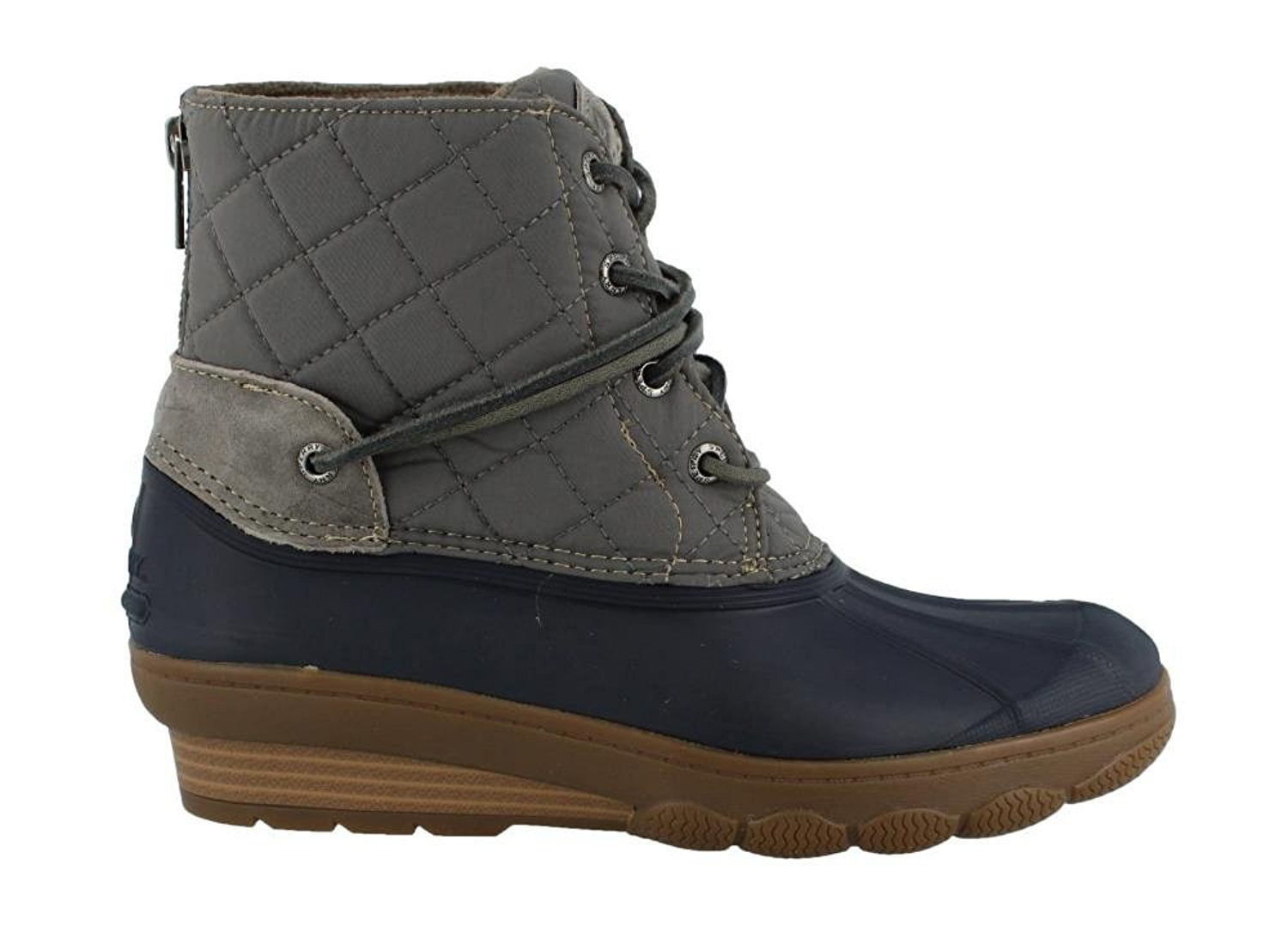 Sperry Women's Saltwater Wedge Tide Quilted Nylon Navy/Grey 5 M US ...