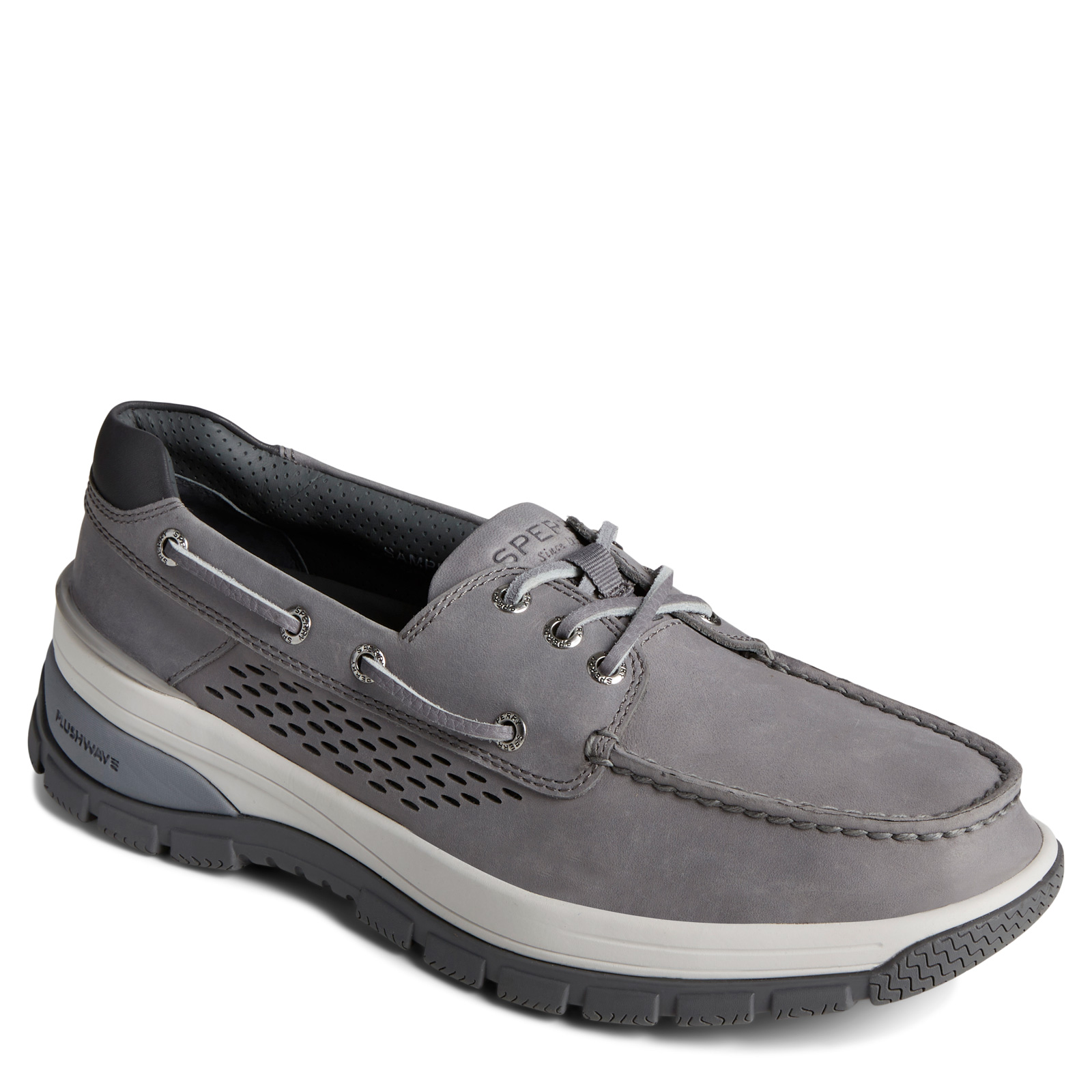 Sperry womens Gold Billfish Plushwave Boat Shoe, Grey, 9.5 US - Walmart.com