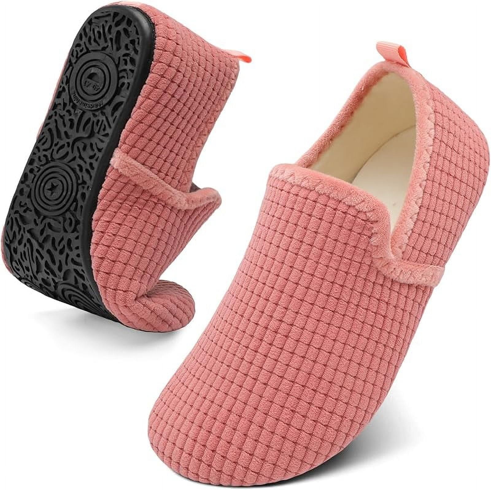 Spesoul Slippers for Women Men Furry Indoor House Shoes Soft Rubber ...