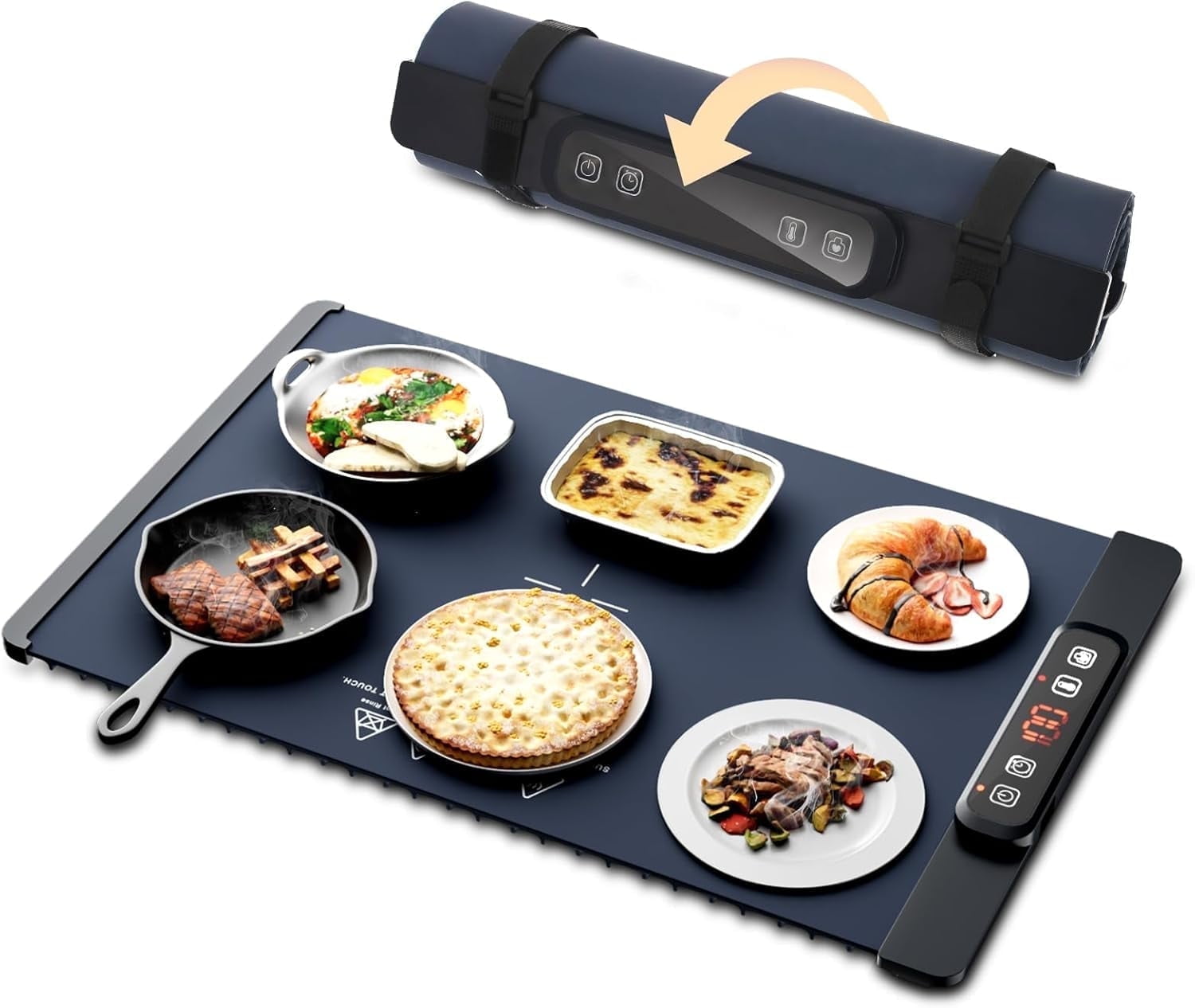 Speusurea Food Warming Mat, Electric Warming Tray with Child Lock ...