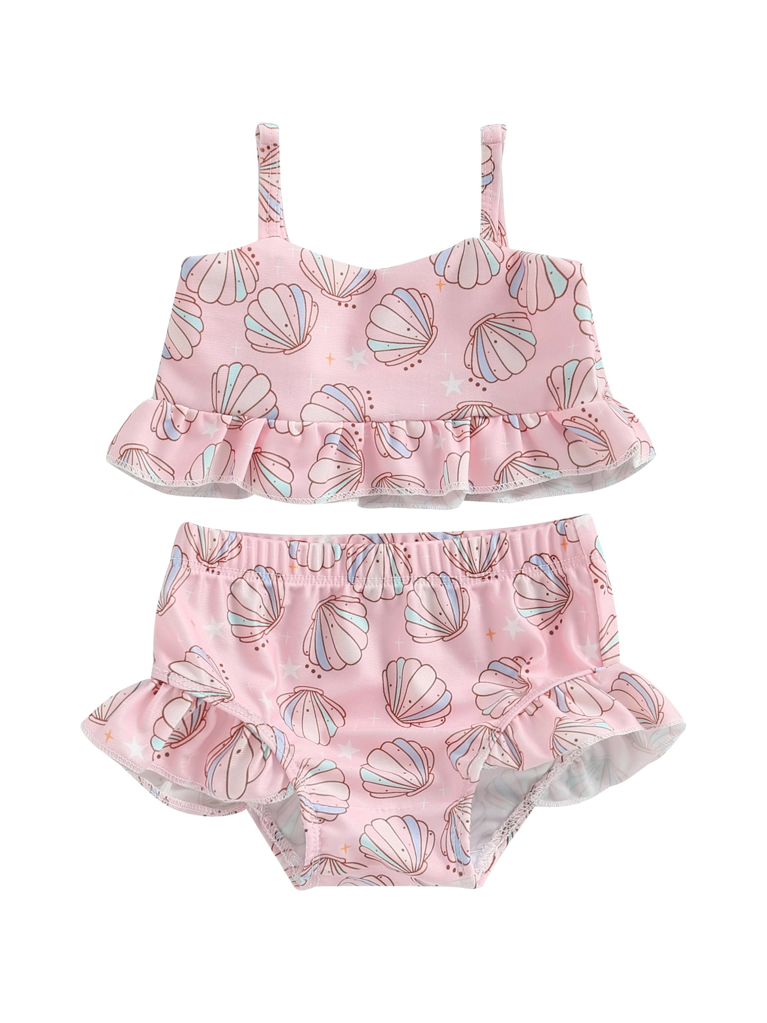 Spewahor Kid Girl Bikini Swimsuit Sleeveless Off Shoulder Crop Vest ...