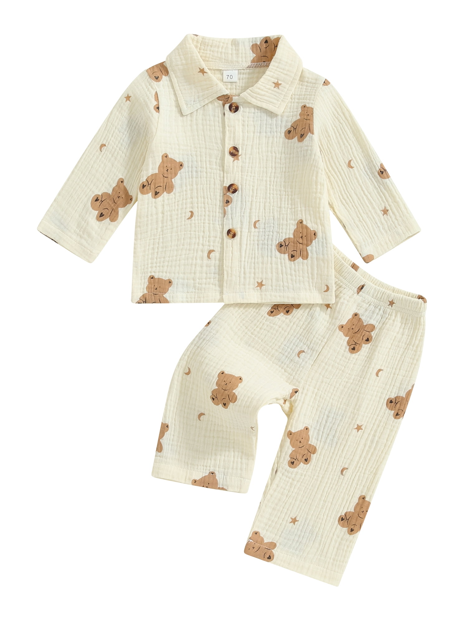 Spewahor Little Girl Boy Fall Pajamas Set 12 18 24M 2 3 4 5 6T Long ...