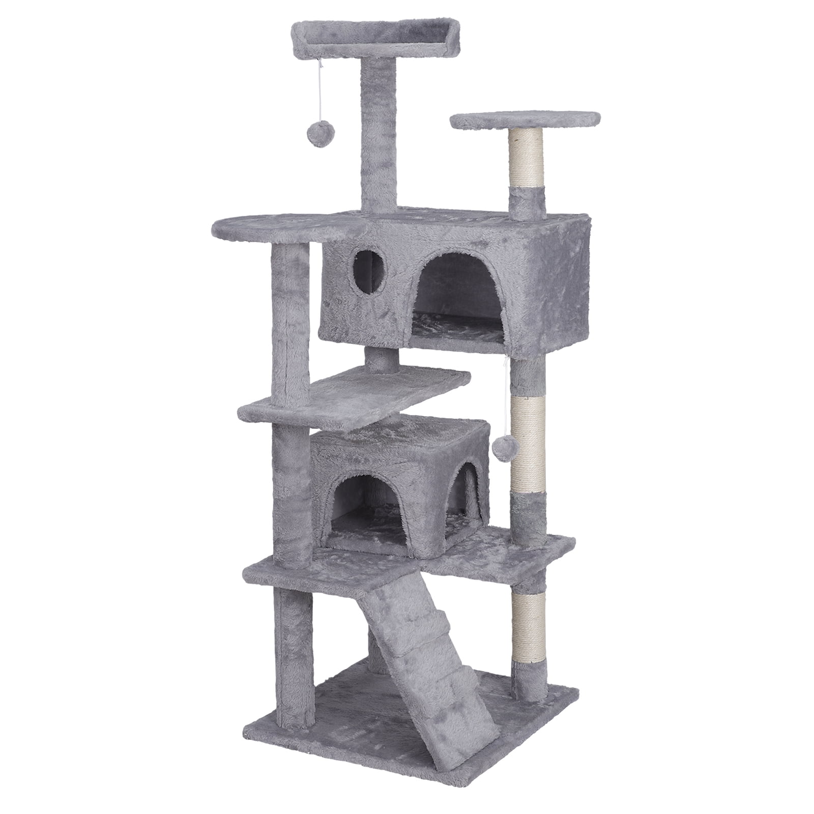 Spfour Cat Tower Multi-Level Durable Cat Scratching Post & Cozy Fun Cat ...