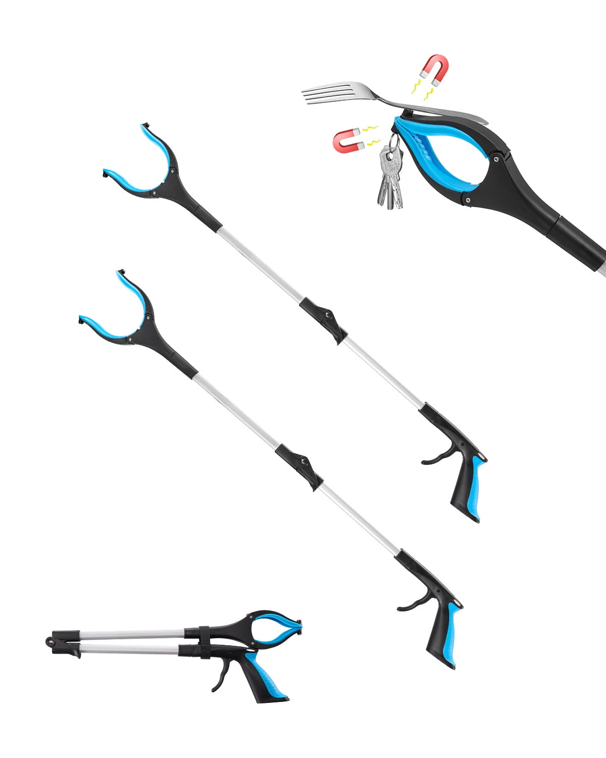 Spfour Grabber Reacher Tool, 2-Pack 34" Foldable Reacher Grabber Pickup ...