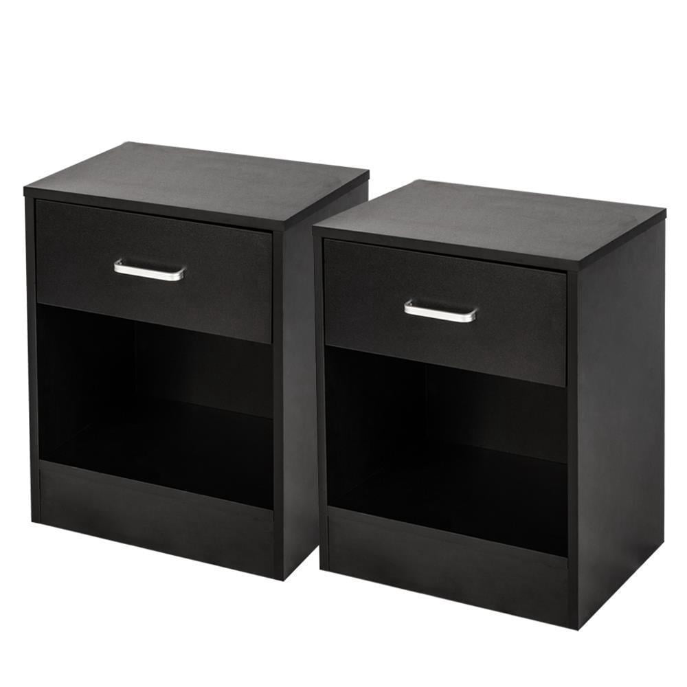 Spfour Night Stand Set 2,with Charging Station & Drawers,Night Stands ...