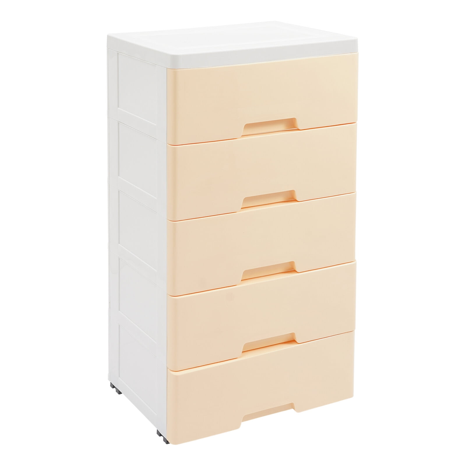 Spfour Plastic Drawers Dresser Storage Cabinet 5 Drawer Stackable ...