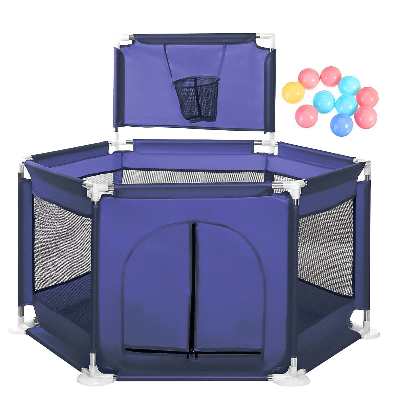 Spfour Portable Baby Ball Pit Playpen Playard Fence Playtent with ...