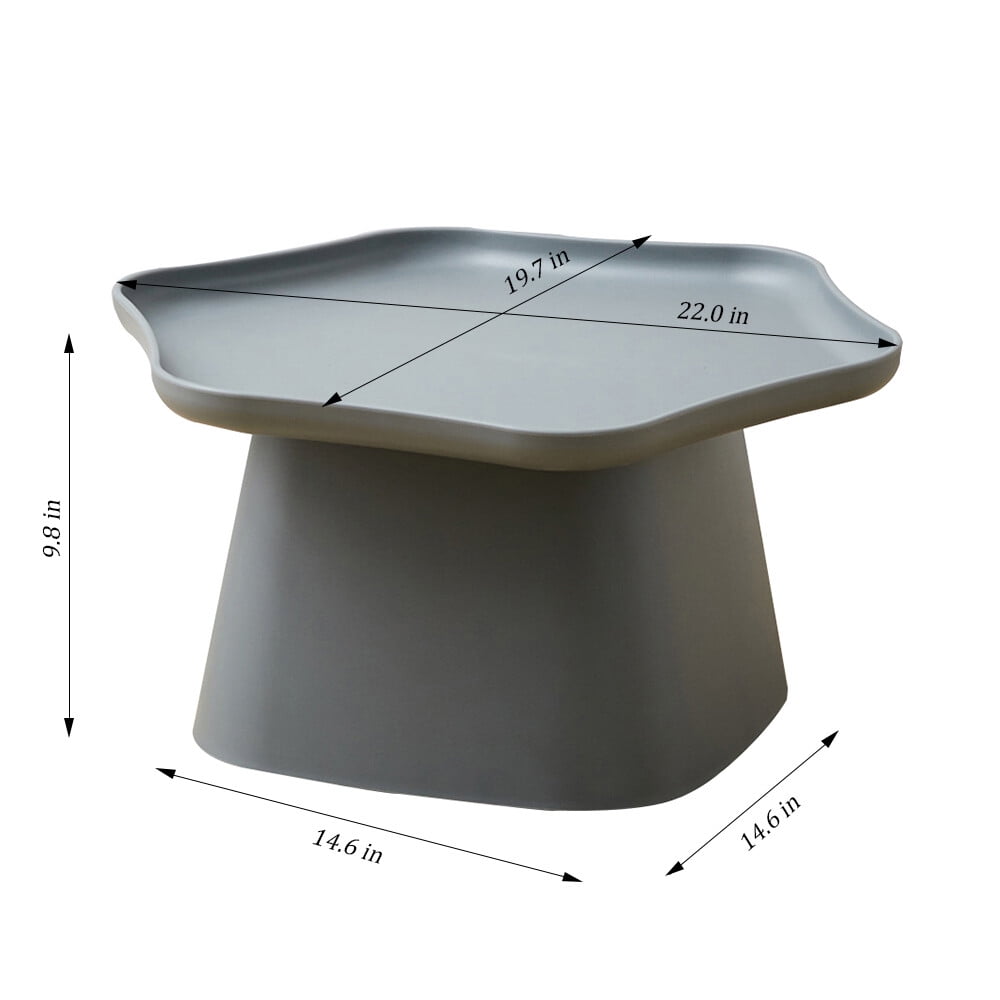 Spfour Round Coffee Table Plastic Side Table Small Nightstand ...